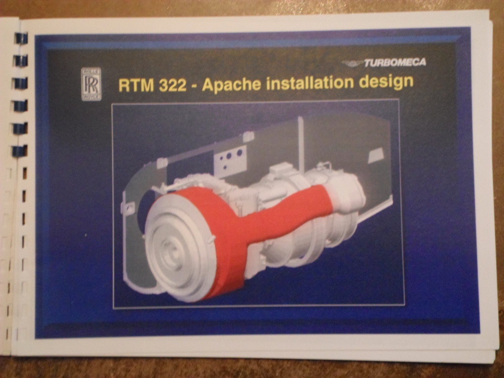 ROLLS ROYCE TURBOMECA RTM 322 Engine For AH-64D Apache Helicopter 1997 ...