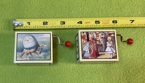 Vintage Lot 2 World of Alice in Wonderland & Humpty Dumpty Music Boxes ...