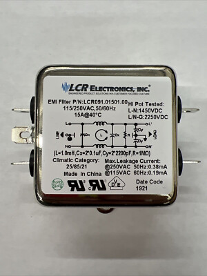 Lot of 72 LCR 091.01501.00 RFI 115/250V 50/60HZ Single Phase EMC/EMI ...