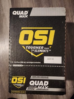 OSI Quad Max Window Door & Siding White Sealant 9.5 oz. White 12 Free ...