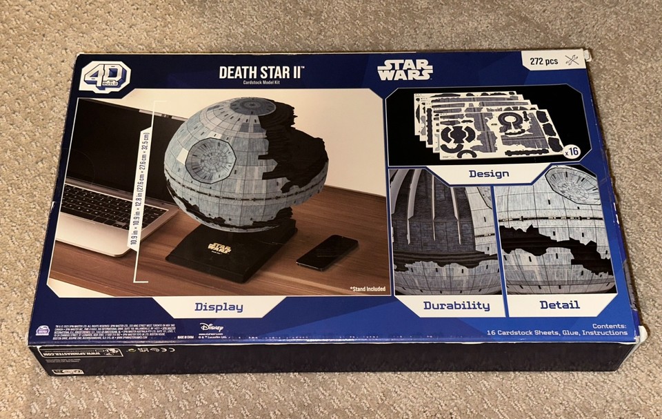 Star Wars 4D Build Death Star II Model Kit 272pcs Spin Master 23 ...