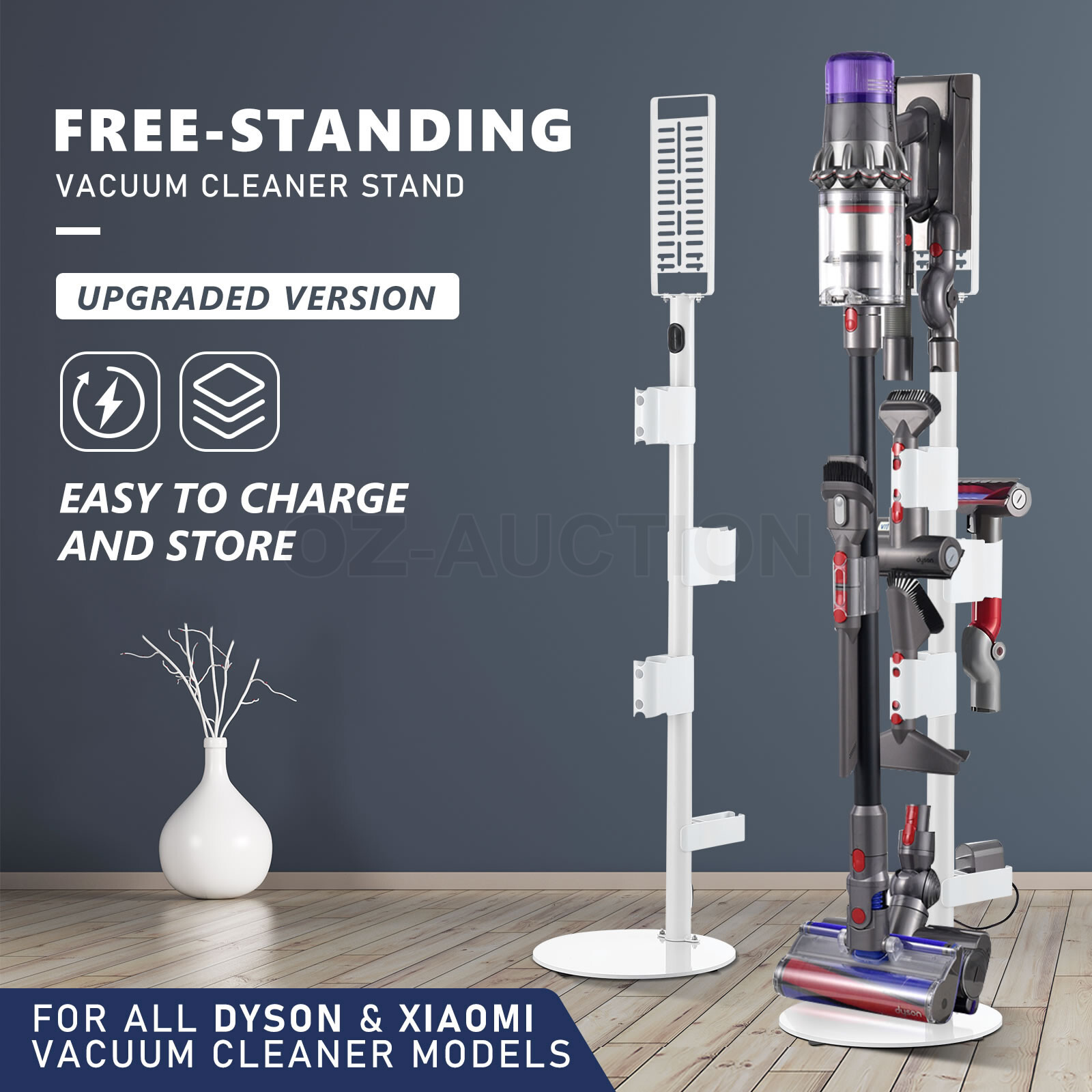 Vacuum Stand Freestanding Cordless Vacuum Cleaner Rack Holder for Dyson ...
