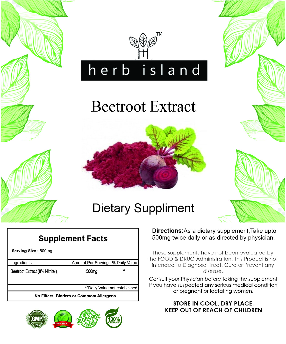 Beet root Extract ( 8% Nitrite ) Improve blood flow Premium Supplement ...