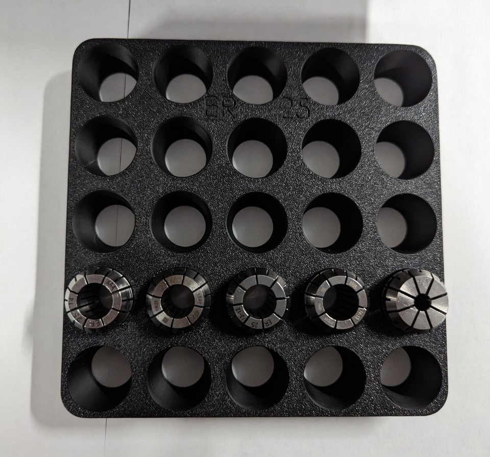 (2-pack) ER-25 Collet Rack Collet Storage Holder Tray organizer for ...