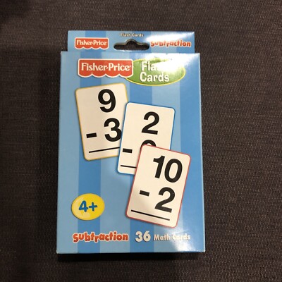 Fisher Price Flash Cards Subtraction 36 Math Cards Ages 4+ | eBay