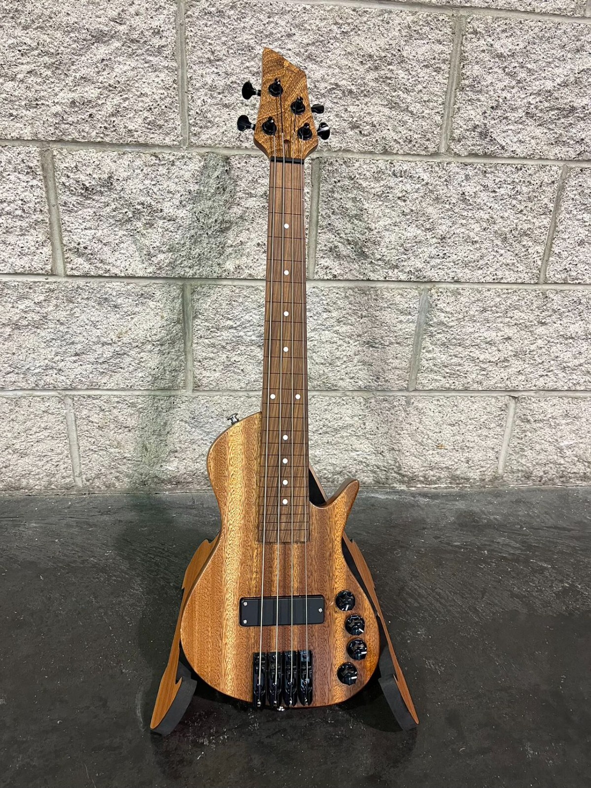 Batking Travel Mini Electric Bass Guitar African Okoume Body and Neck ...