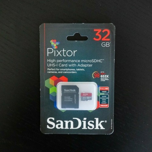 SanDisk Pixtor 32GB MICRO SD SDHC U3 80MB/S 1080p, 3D or 4K video. | eBay