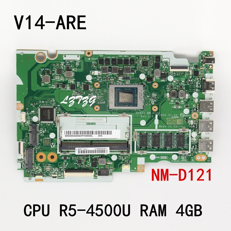Original for Lenovo V14-ARE Motherboard NM-D121 CPU R5-4500U RAM 4GB ...