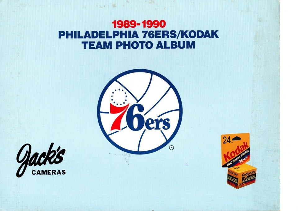 VINTAGE ORIGINAL 1989 1990 PHILADELPHIA 76ers 8.5x11 TEAM PHOTO SGA ...
