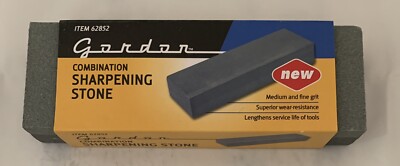 NEW Gordon Dual Grit Combo Knife Tool Blade Sharpening Whet Rock Stone ...