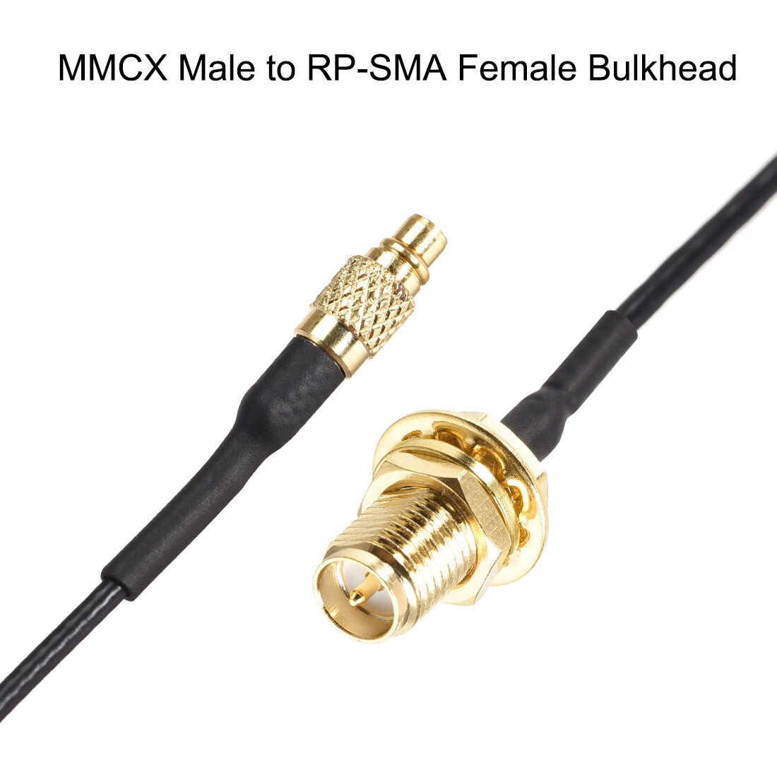 MMCX Male to RP-SMA Female Bulkhead RF Adapter Connector 2inch RF1.37 ...