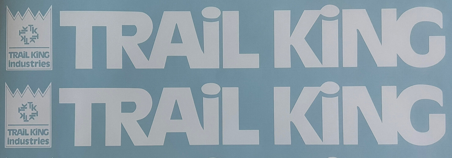 Trail King Trailers Replacement Stickers 24” (Set Of 2) White Decal ...