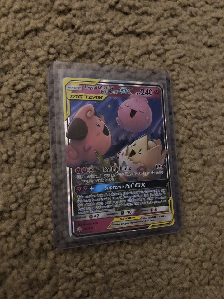 Pokémon V Vmax & GX Holo Full Art Bundle Entei Scizor Togepi Cleffa Tag ...