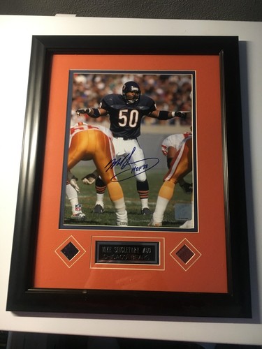 MIKE SINGLETARY AUTOGRAPHED CUSTOM FRAMED/MATTED CHICAGO BEARS 8''X10 ...