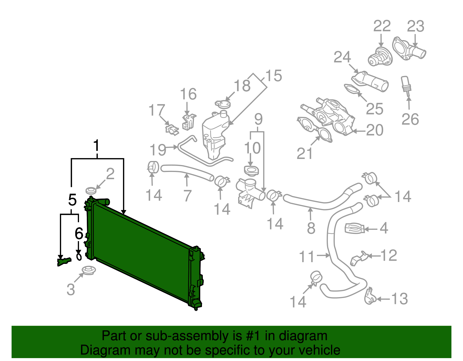 Genuine Mitsubishi Radiator 1350A761 | eBay