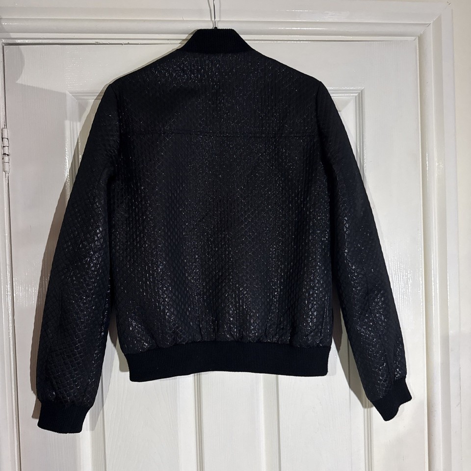 Dorothy Perkins Black Quilted Bomber Jacket Size 8 Worn Once | eBay UK