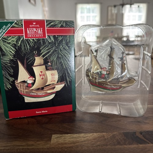 Columbus Santa Maria Christmas Tree Ornament 1992 Hallmark Keepsake ...