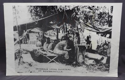 World War 2 WWII Marines in Bougainville General's Quarters Photograph ...