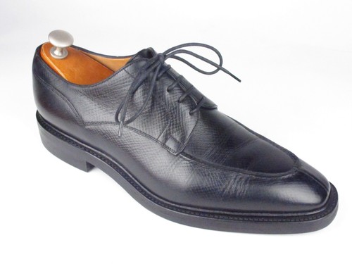 Gaziano & Girling Isham Black Hatch Grain Calf Split-toe Oxfords 8.5 D ...