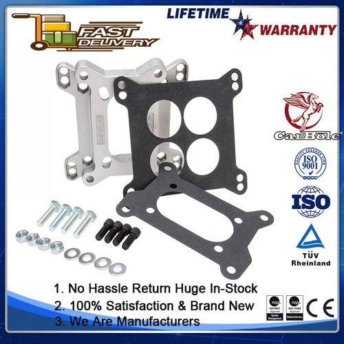 Aluminum 4-Bolt Carburetor Adapter Kit 2bbl to 4bbl Adapter For Holley ...