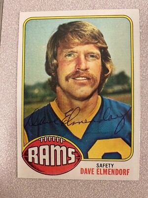 Dave Elmendorf signed LOS ANGELES RAMS card 1976 Topps | eBay
