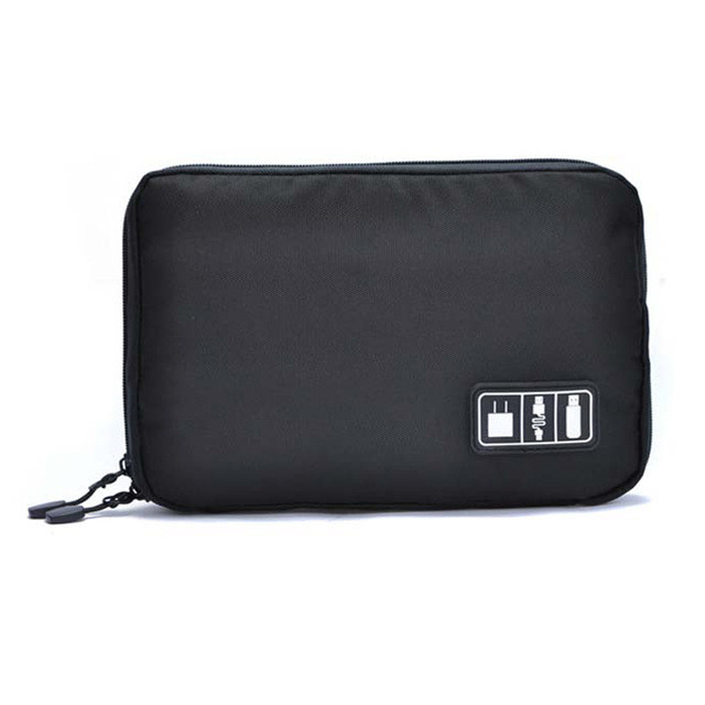 Portable Travel Zipper USB Cable Storage Bag Organizer Oxford Phone ...