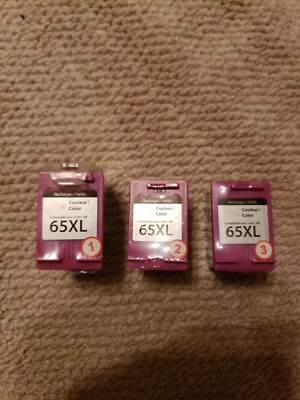 3 Color Ink Cartridges for HP 65XL for Deskjet 3720 3730 3732 | eBay