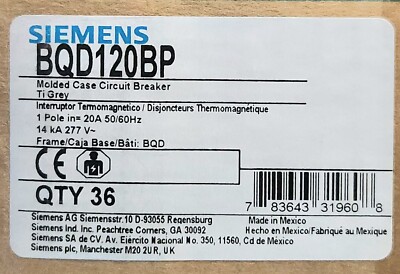 Circuit Breakers - Siemens Type Bqd Circuit Breakers