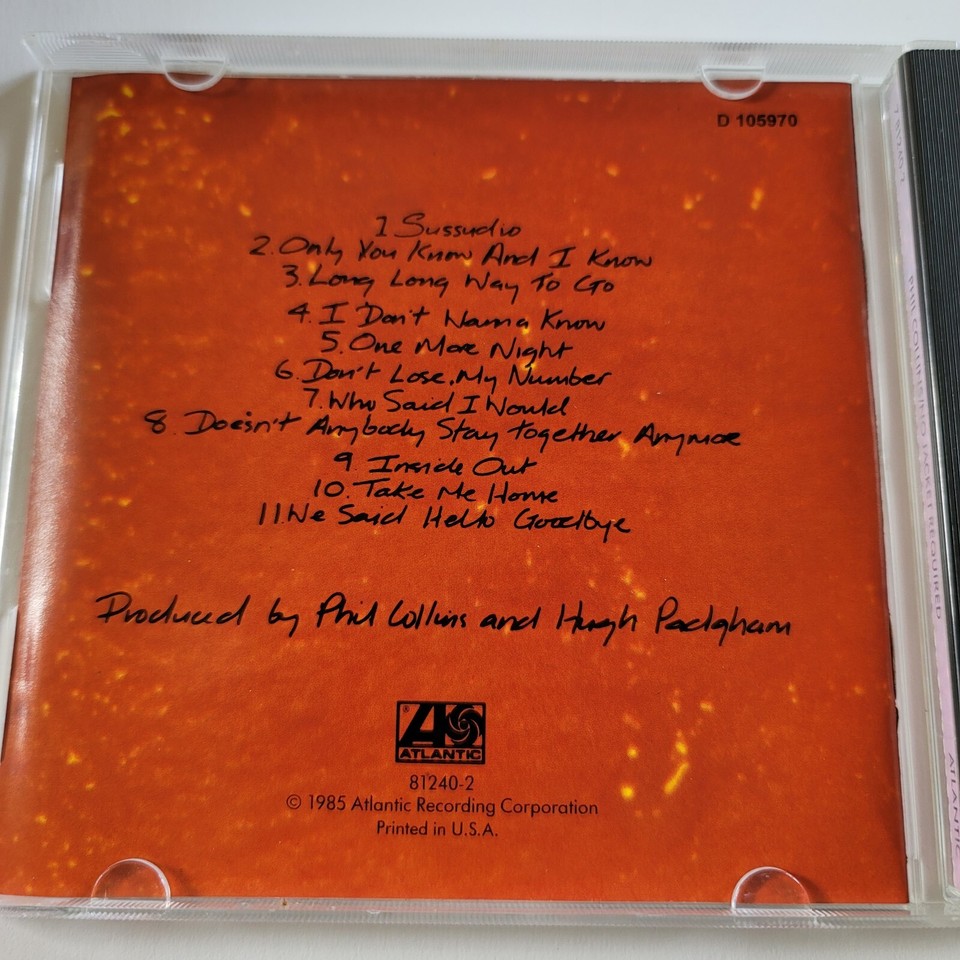 Phil Collins No Jacket Required CD Compact Disc Crack in Case | eBay
