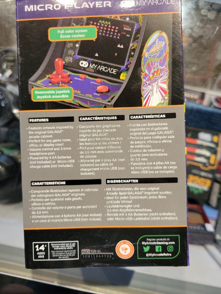 My Arcade Micro Player Retro Arcade Galaga Handheld Tabletop Game ...