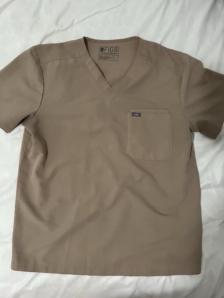 Figs Latte Women’s Scrub Top Size Large | eBay