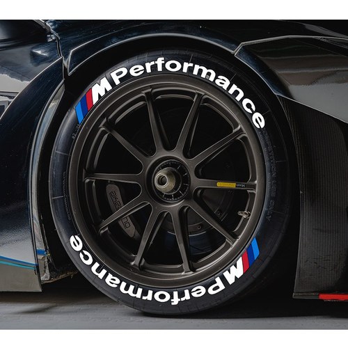 M PERFORMANCE 8X Tire Lettering Sticker Rubber Letters .25" 15"-24 ...