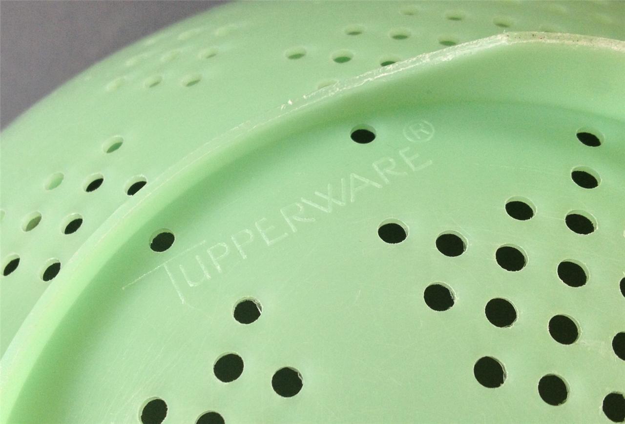 Vintage/retro 60s Tupperware jaditte green plastic colander ...