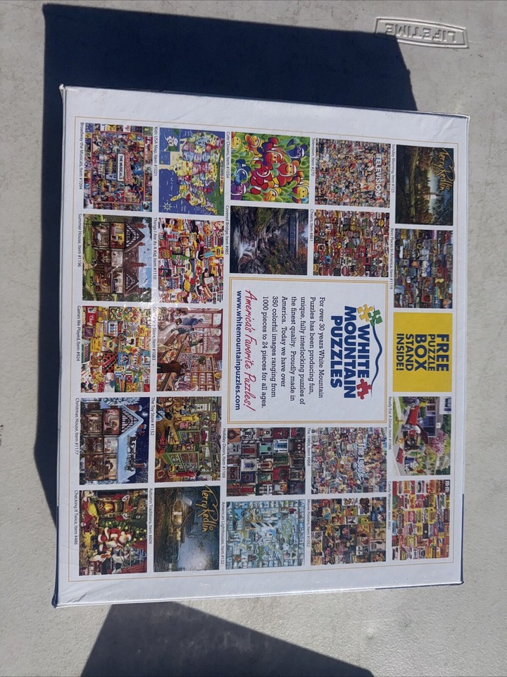 New Sealed White Mountain 1000 Piece Jigsaw Puzzle Candy Wrappers 24" x ...