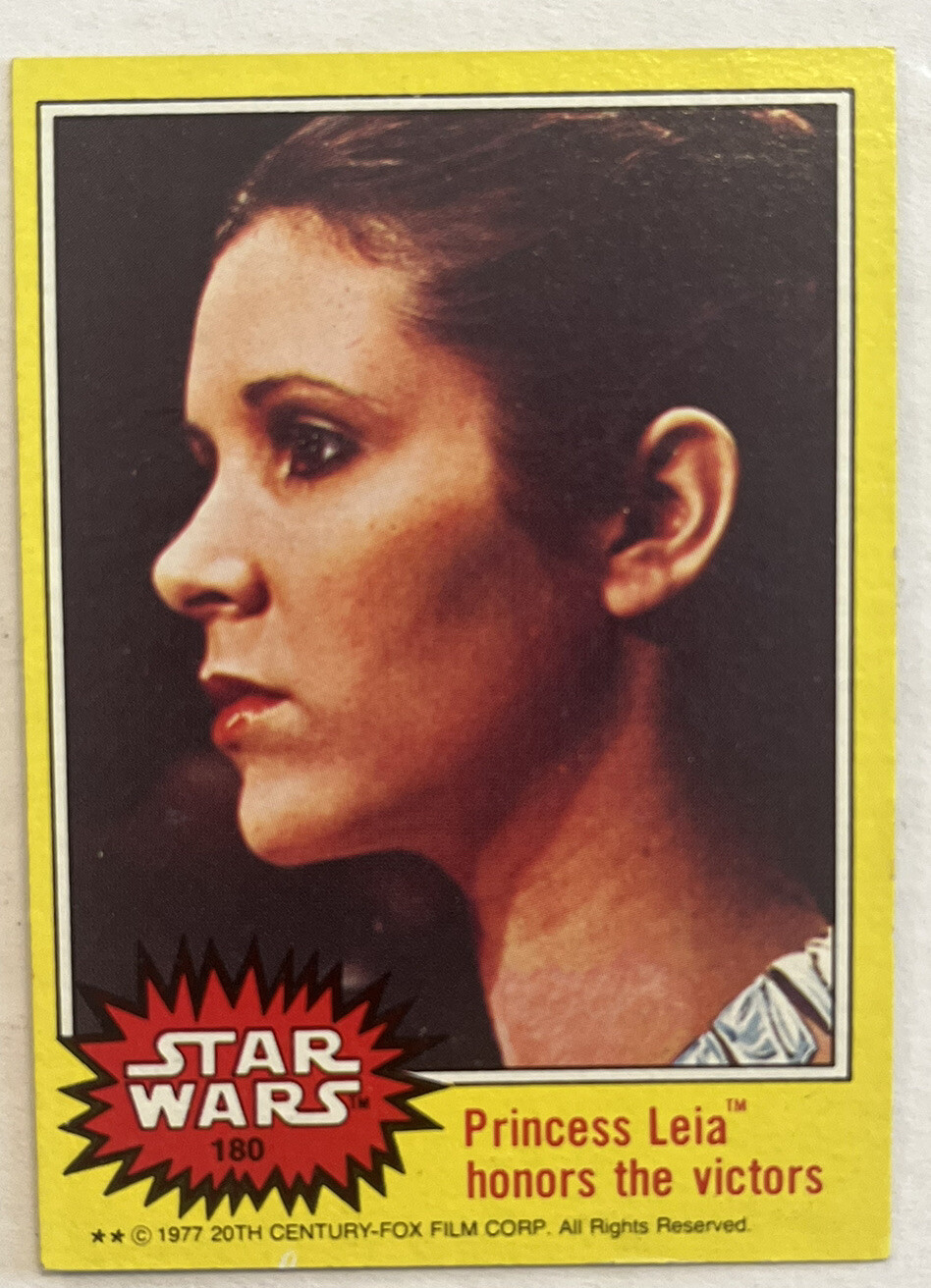 1977 Topps Star Wars Series 3 Yellow Card #180 Princess Leia Honors ...
