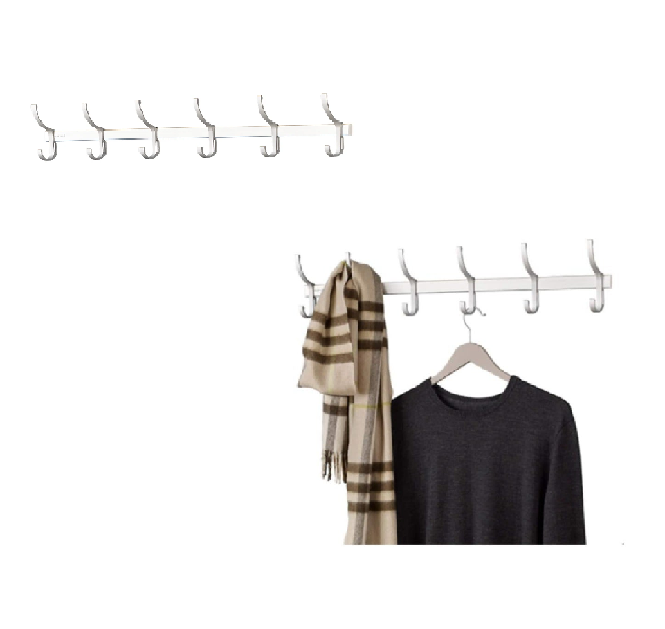 Neatfreak Wall Mounted Hook & Track System W 12 Snap on Hooks 2x 28 ...