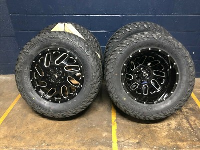 6) 20" Fuel D581 Dually Triton Wheels 35" MT Tires Package 8x6.5 Dodge ...