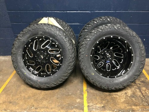 6) 20" Fuel D581 Dually Triton Wheels 35" MT Tires Package 8x6.5 Dodge ...