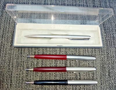 Superb Vintage Parker Brushed Steel Propelling Pencil + 3 more. | eBay UK
