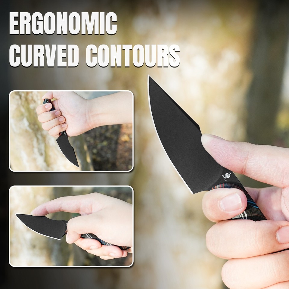 Kizer Mini Harpoon PEI/G10/Micarta Handle Pocket Fixed Knife 3V/AEB-L ...