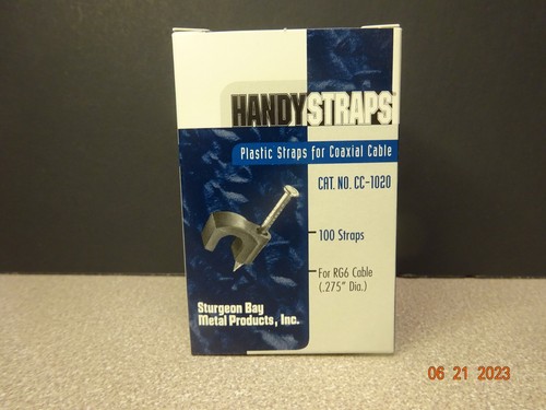 RG6 Coaxial Straps 200 Sturgeon Bay Products CC-1020 1 Nail .275" 2 ...
