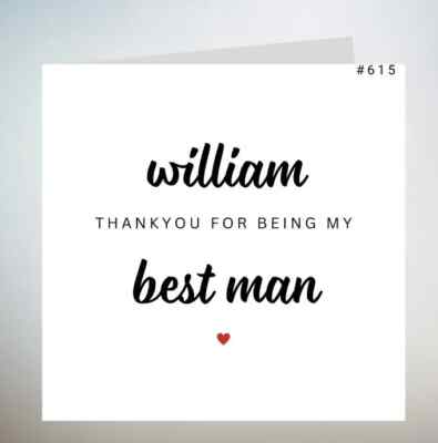 Best Man | Thank you for being my Best Man Card - Best Man Card - Card ...