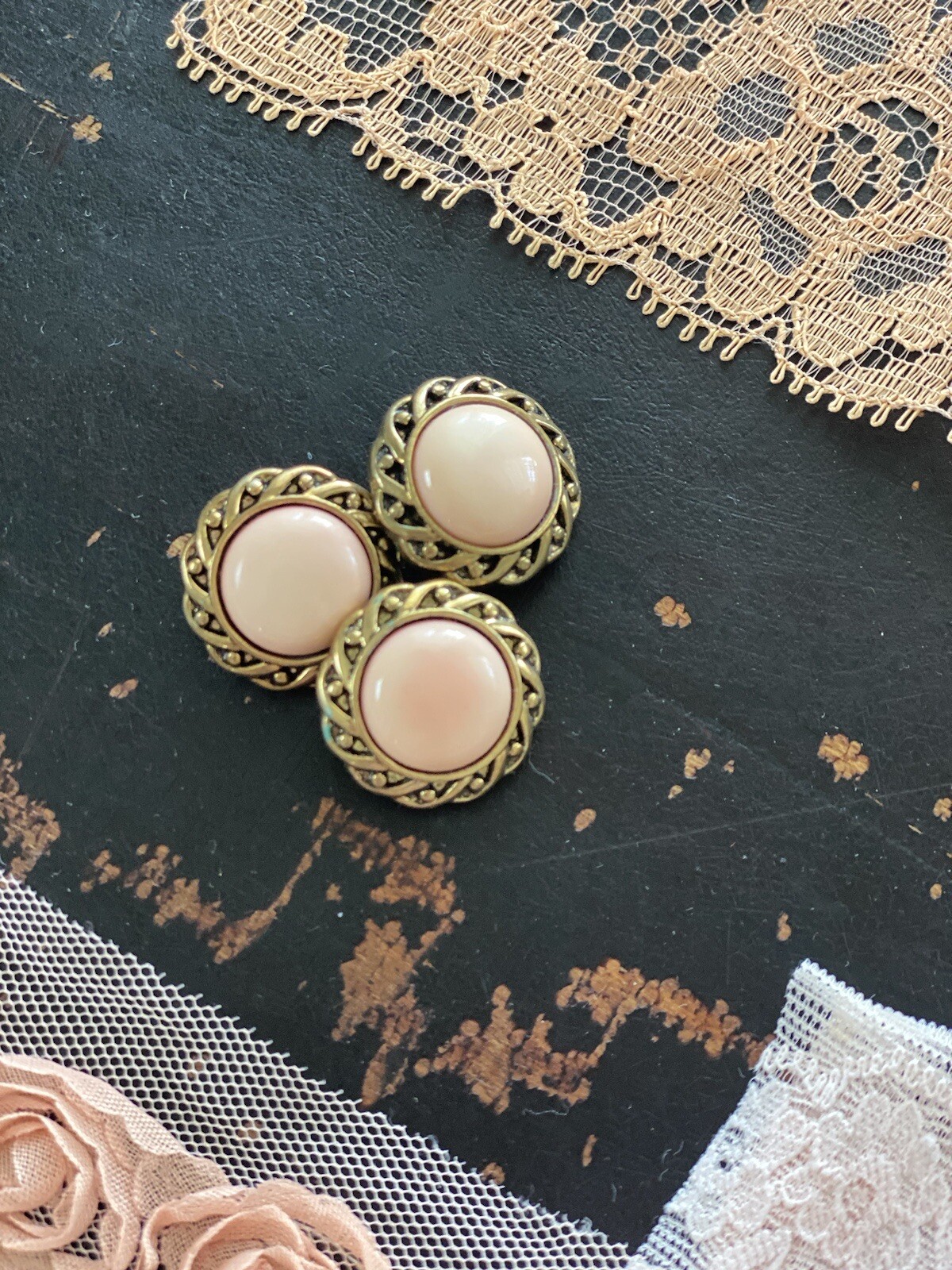 Vintage/Antique Lace Remnants/Buttons Softest Peaches | eBay