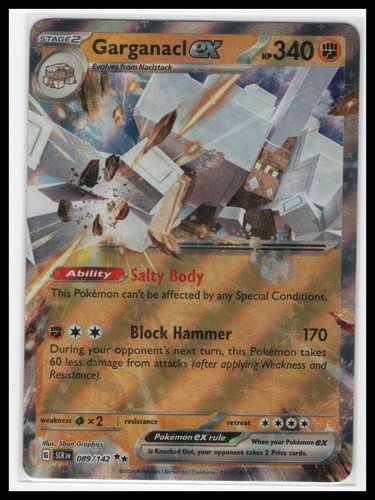 Garganacl ex - 089/142 - Ultra Rare - Stellar Crown - NM/M - Pokemon ...