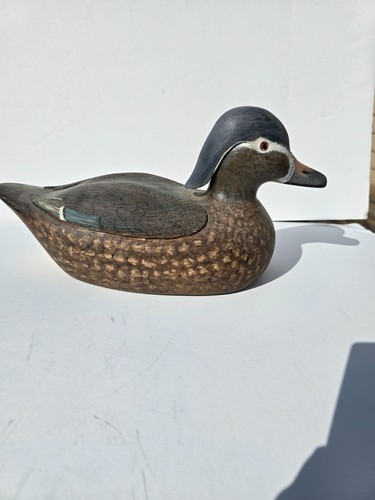 decoy steve delahaut milton geyer green bay wis wood duck woodduck hen ...