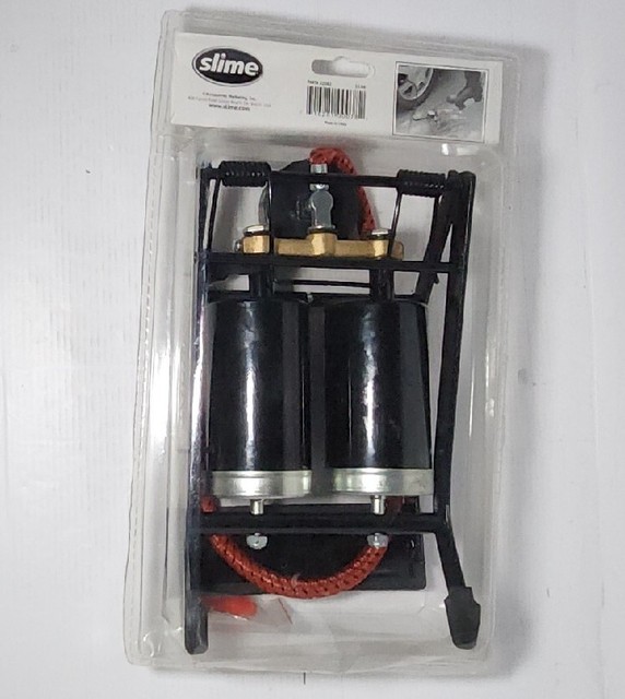 Slime 22062 Foot Pump Tire Inflator - Bicycle Basketball Football ...