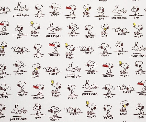 Snoopy Peanuts Pattern #04 Gauze Cotton Fabric (by fat quarter or other ...