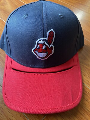 Cleveland Indians Baseball Cap Chief Wahoo Hat Advanced Sample Blue Red ...