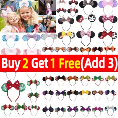 100 Styles Minnie Mouse Ears Headband Costume Mickey Mouse Fancy Dress ...