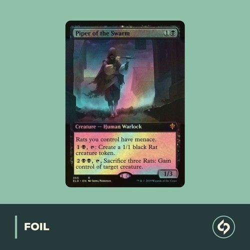 MTG | Piper of the Swarm | THRONE OF ELDRAINE | EXTENDED ART | NM | EN ...